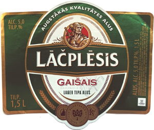 Drink Label: Lacplesis Gaisais (Lāčplēša alus, LatviaCol:LV-BEER-000425