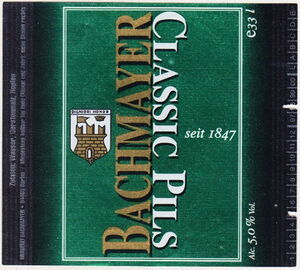 Drink Label: Bachmayer Classic Pils (Brauerei Bachmayer Dorfen, Germany ...