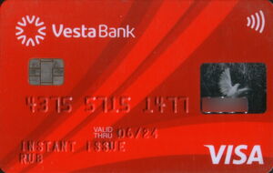 Bank Card: Vesta Bank Red (Vesta Bank, RussiaCol:RU-VI-1430.05