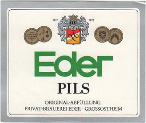 Drink Label: Eder Pils (Eder & Heylands Brauerei, Germany, Federal ...