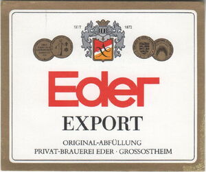 Drink Label: Eder Export (Eder & Heylands Brauerei, Germany, Federal ...