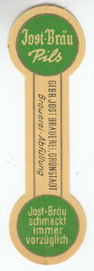 Drink Label: Jost-Bräu Pils (Bierbrauerei Gebr. Jost, Germany, Federal ...