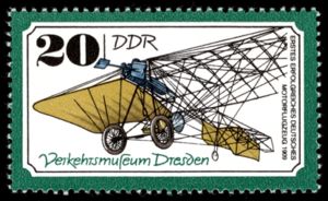 Stamp: Engine airplane in 1909 (Germany, Democratic Republic (DDR ...