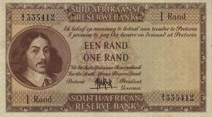 Banknote: 1 Rand (South Africa(1961-1965 ND Issue) Wor:P-103a 💴