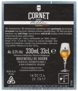 Flaschenetikett: Cornet Oaked Alcohol-Free (Brouwerij Palm, BelgienCol ...