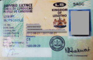 Functional Card: Driving Licence - Kingdom of Lesotho (Driving Licences ...