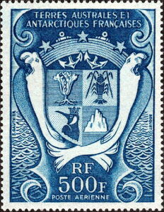 Stamp: Coat of Arms of T.A.A.F. (French Southern and Antarctic Lands ...