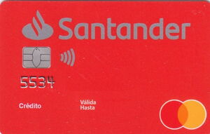 Tarjeta de Banco: Santander (Banco de Santander, EspañaCol:ES-MC-0483