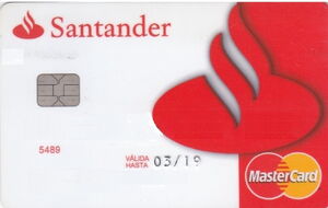 Bank Card: Santander (Banco de Santander, SpainCol:ES-MC-0211.05