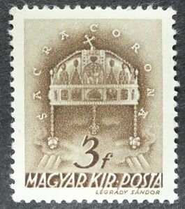 Stamp: Crown of St. Stephen (Hungary(Church (II.) - 1941) Mi:HU 666,Sn ...