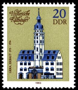 Sello: City Hall Gera (1573-1576) (Alemania, República Democrática ...