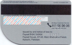 Bank Card: Faysal Bank MasterCard Silver mc2 (Faysal Bank, PakistanCol ...