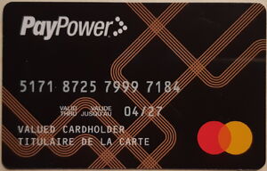 Bank Card: Paypower (Peoples Trust Company, CanadaCol:CA-MC-0036