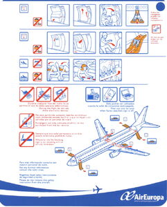Safety Card: Boeing 767-300 (Air Europa, SpainCol:AEA-ES-0020