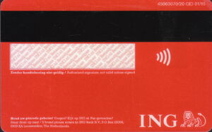 Bank Card: Betaalpas (ING Bank, NetherlandsCol:NL-MS-0021.04