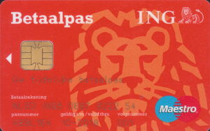Bank Card: Betaalpas (ING Bank, NetherlandsCol:NL-MS-0021.05