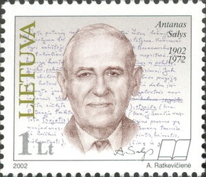 Stamp: Antanas Salys (1902-1972), Linguist (Lithuania(Famous ...