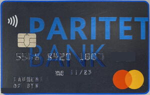 Bank Card: PARITET Bank (Paritetbank, BelarusCol:BY-MC-0176