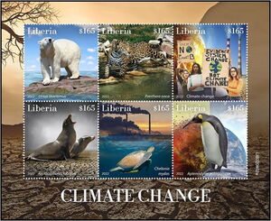 Stamp: Climate Change (Liberia(Climate Change (2022)) Col:LR 2022-402a