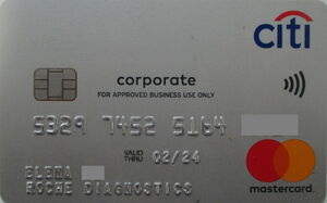 Bank Card: Citi. Corporate (Citibank, RussiaCol:RU-MC-1213.09