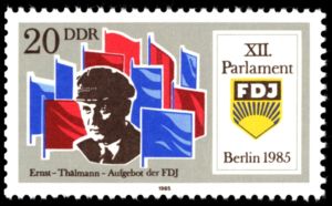 Stamp: Thalmann, flags (Germany, Democratic Republic (DDR)(Parliament ...