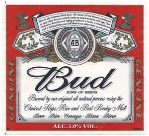Drink Label: Bud (AB inBev UK Limited, United Kingdom of Great Britain ...