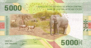 Banknote: 5,000 Francs CFA (Central African States(2022 Issue "CEMAC ...