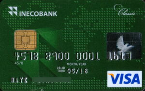 Bank Card: Inecobank Visa Classic (Inecobank, ArmeniaCol:AM-VI-0015