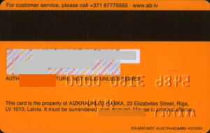 Bank Card: Bas-relief (Ablv, LatviaCol:LV-MC-0093
