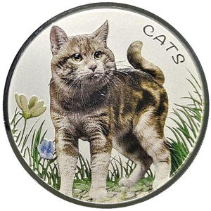 コイン: 50 Cents (Cats 1 - Color) (フィジー(2021~Today - Domestics Animals ...