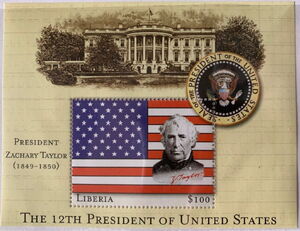 Stamp: 12th President: Zachary Taylor (1849-1850) (Liberia(US ...