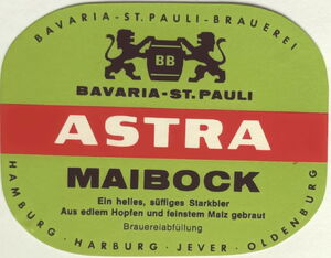 Drink Label: Astra Maibock (Bavaria Brauerei Hamburg, Germany, Federal ...