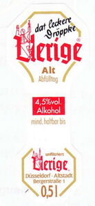 Drink Label: Uerige Alt (Brauhaus Uerige, Germany, Federal RepublicCol ...