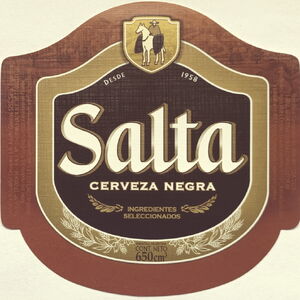 Etiqueta de bebida: Salta Cerveza Negra (Compañia Industrial Cervecera ...