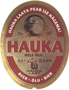 Drink Label: Hauka Hele Olu (A.Le Coq AS, EstoniaCol:EE-BEER-000720