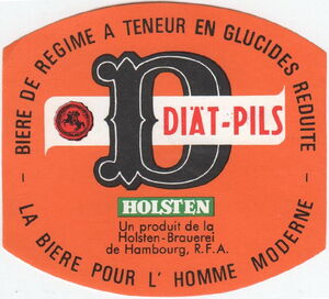 Drink Label: Holsten Diät-Pils (Holsten-Brauerei AG, Germany, Federal ...