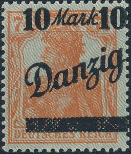 Stamp: Germania - Overprint and Surcharge (Free City of Danzig(Danzig ...