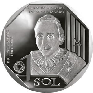 Moneda: 1 Sol (Francisco Xavier de Luna Pizarro) (Perú(2020~Hoy ...