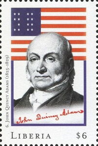 Stamp: 6. John Quincy Adams (1825-1829) (Liberia(US Presidents) Mi:LR 3163