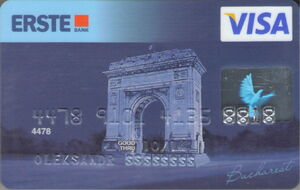 Bank Card: Erste Bank Visa Classic "Bucharest" (ERSTE Bank, UkraineCol ...