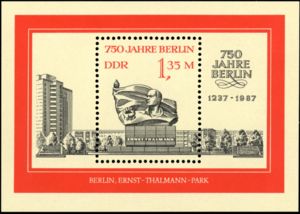 Stamp: Ernst Thalmann Monument (Germany, Democratic Republic (DDR)(750 ...