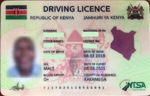 Functional Card: Republic of Kenya - Driving Licence - NTSA (Driving ...