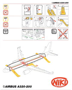 Safety Card: Airbus A320-200 (Niki, AustriaCol:NLY-AT-0012