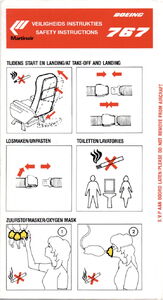 Safety Card: Boeing 767 (Martinair Holland, NetherlandsCol:MPH-NL-0009