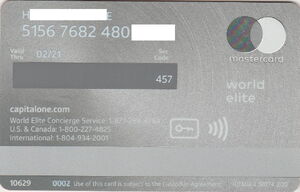 Bank Card: Capital One Quick Silver (U.S. National Bank of Oregon ...