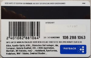 Functional Card: Payback (Payback, Germany, Federal Republic(Neutral ...