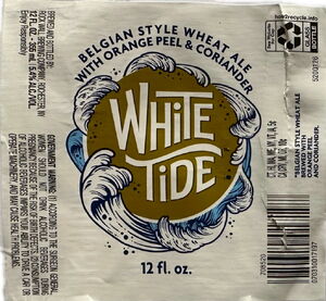Drink Label: White Tide Belgian Style Wheat Ale (Rock Wall Brewing Co ...