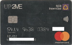 Bank Card: Mastercard UP 2ME (Siam Commercial Bank, ThailandCol:TH-MC-0076