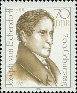 Stamp: 200th Birth Anniversary of Joseph Freiherr von Eichendorff ...