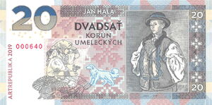 Banknote: 20 Fantasy (Fantasy Issues(Gabris banknote) Col:GM-CZS-ARTR ...